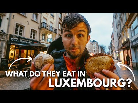 What do people in Luxembourg Eat? | Food Tour | Gromperekichelcher, Feiersténgszalot, & Verwurelter!