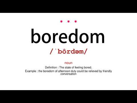 How to pronounce boredom - Vocab Today
