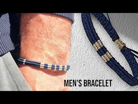 Men's Macrame Bracelet /step by step tutorial / #uniquedesign #bracelet