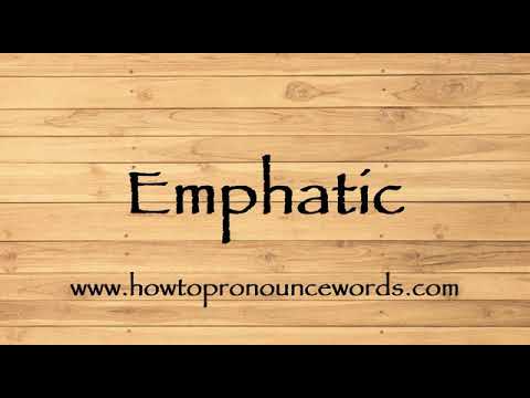 How To Pronounce Emphatic ? How To say Emphatic New Video