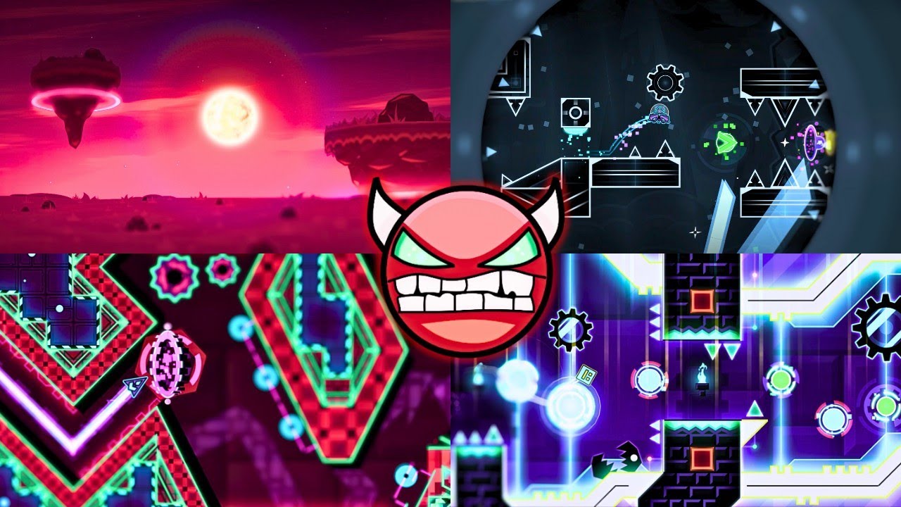 DEMON COMPILATION #4 - Geometry Dash
