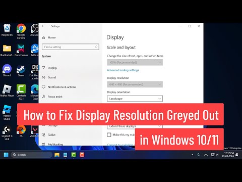 How to Fix Display Resolution Greyed Out in Windows 10/11
