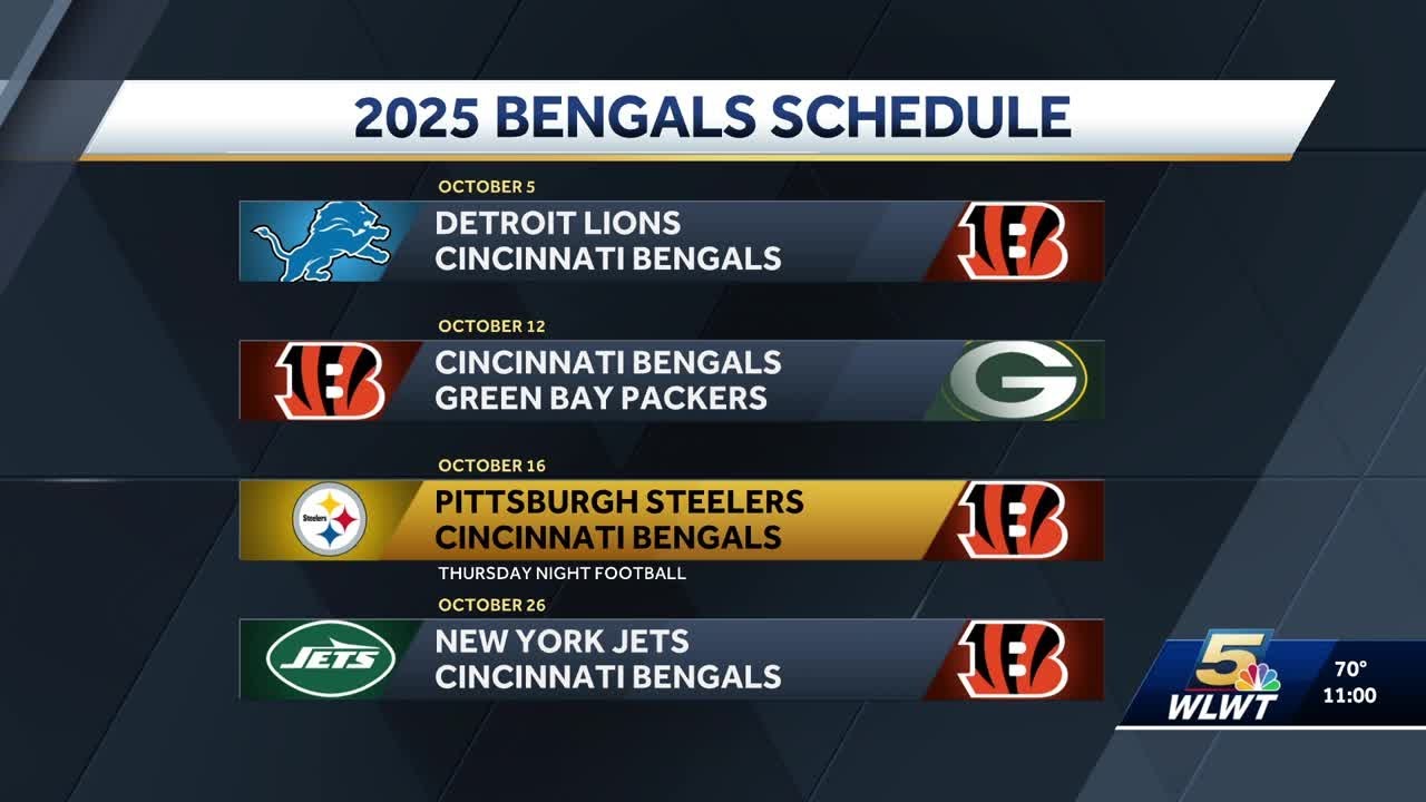 2025 Cincinnati Bengals schedule released