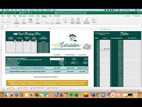 Mortgage Calculator Tutorial | Calculate Your Mortgage-Free Date | Easy Budget