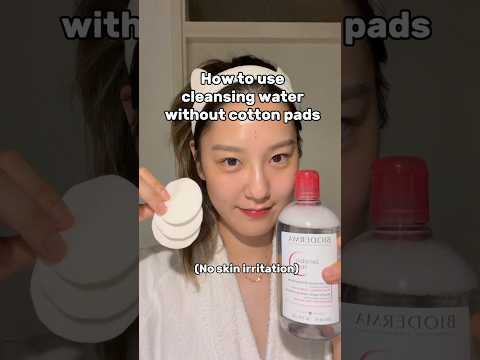 HOW TO USE cleansing water without cotton pads👇 #koreanskincare #skincaretips #cleansing