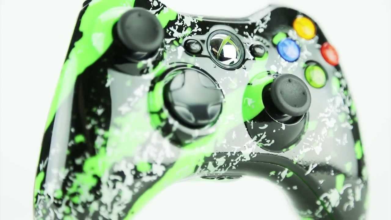 Green Splatter - XBOX 360 - Modded Controllers - Controller Chaos