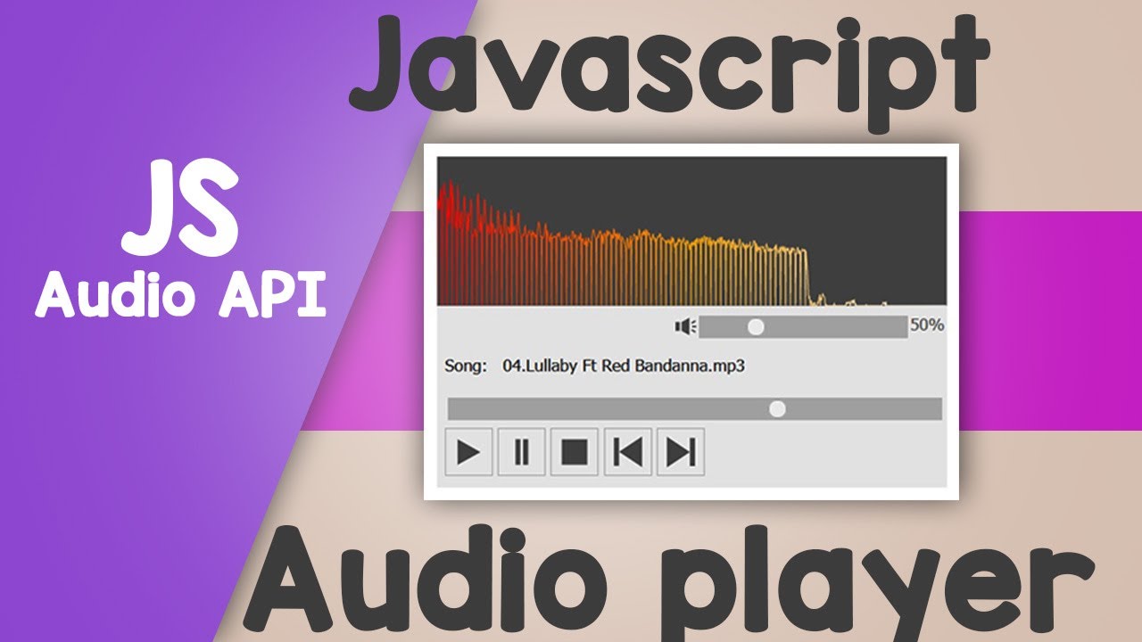 JavaScript Audio player with visualizer plus full source code | Quick programming tutorial