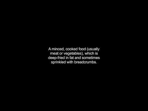 croquettes video Dictionary meaning and pronunciation