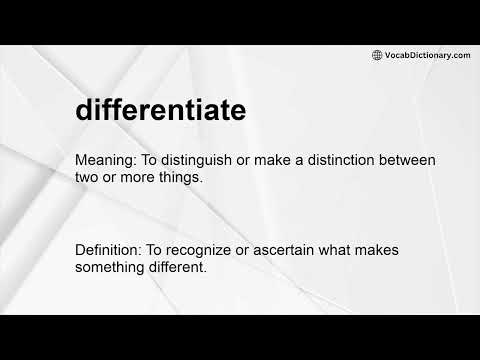 differentiate Meaning