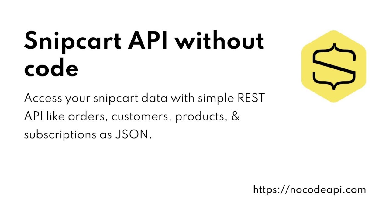 Snipcart API without Code