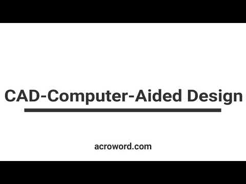 CAD- Computer Aided Design