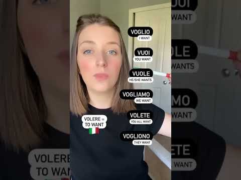 Volere (to want) in Italian #shorts