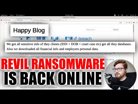 REvil Ransomware Leak Site RETURNS
