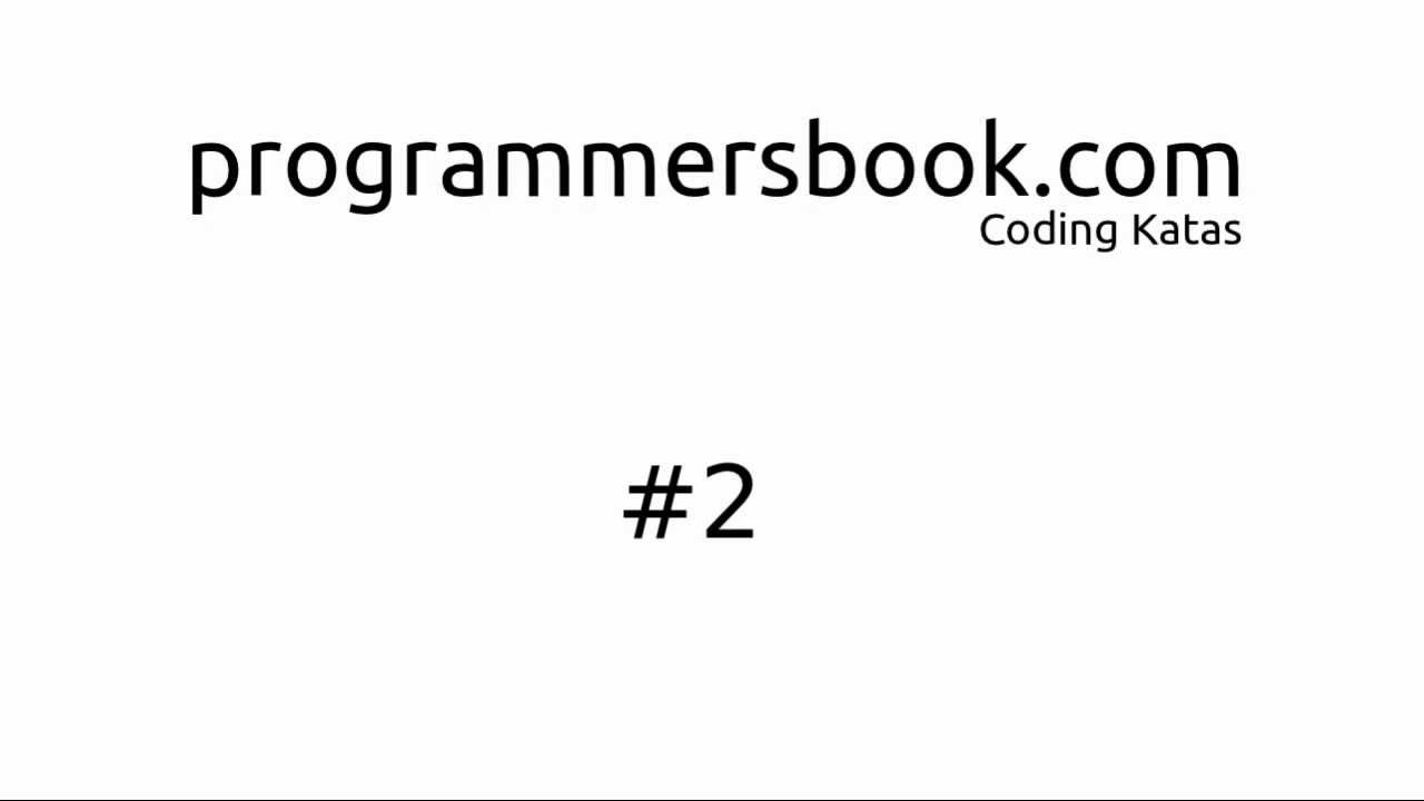 Programming Coding Kata #2 Exercise