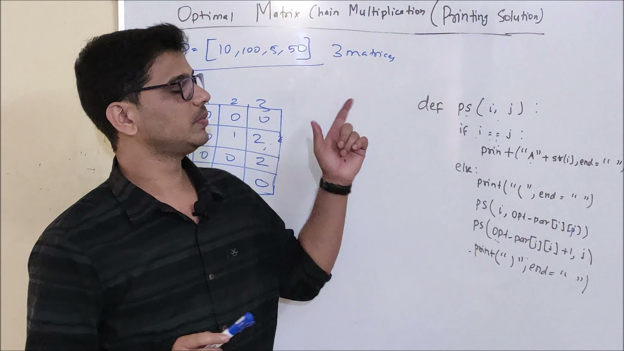 Matric Chain Multiplication - Printing Solution