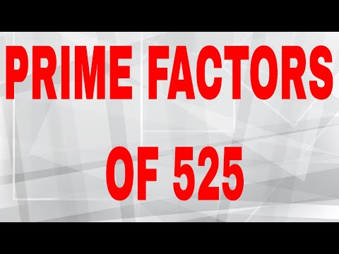 Prime factors of 525|Prime Factorization