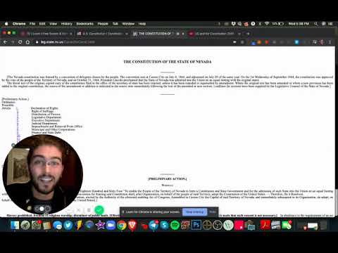THE CONSTITUTION OF THE STATE OF NEVADA: Part 1