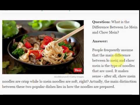 What is the Difference Between Lo Mein and Chow Mein