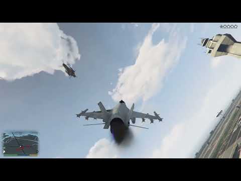 Trying to steal Fort Zancudo Military Fighter Jet in GTA 5