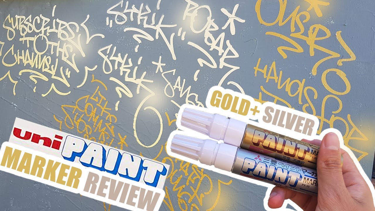 Gold + Silver Uni Paint Broad PX-30 Marker Review