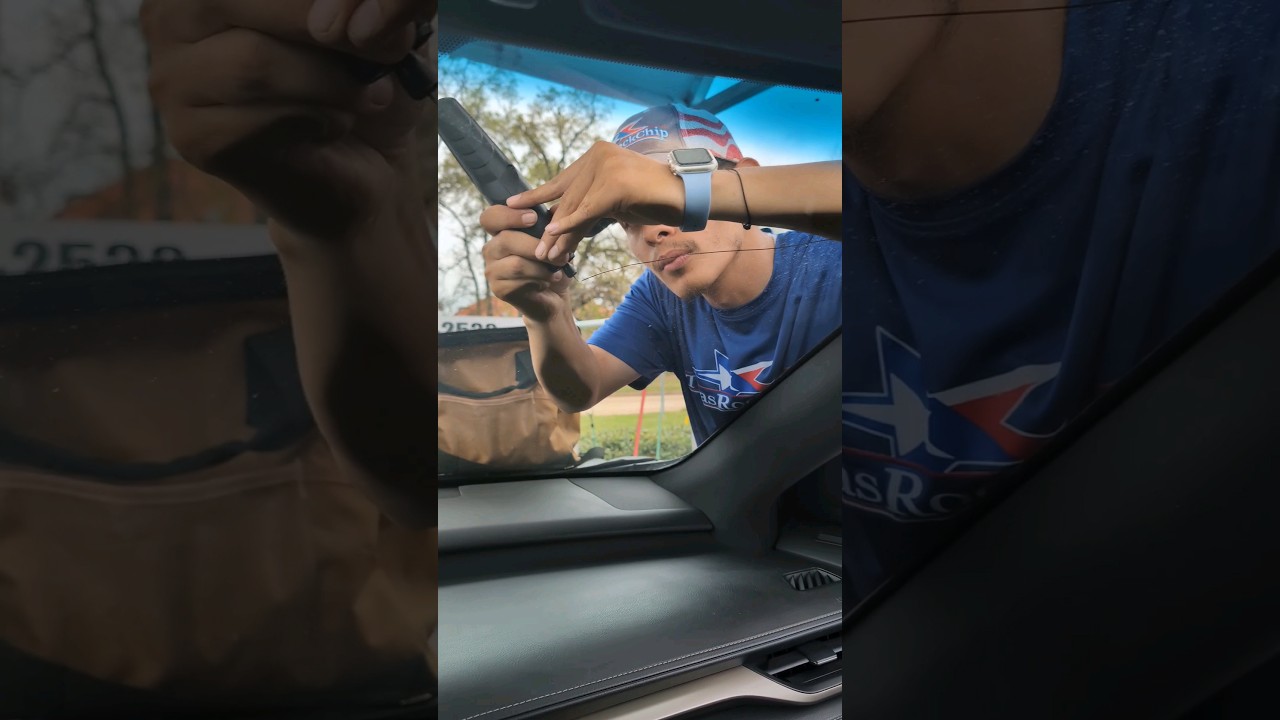 How to fix a long crack in your windshield for under $100 Part 1 #shorts #howto #repair