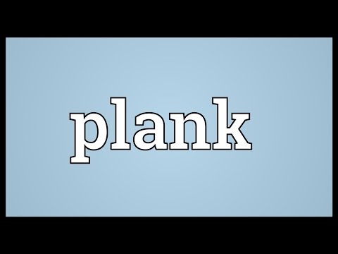 Plank Meaning