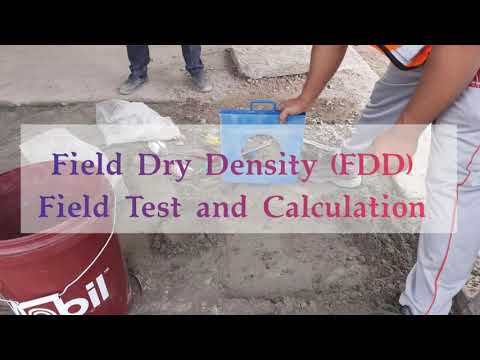 Field Dry Density FDD Test I Field Test I Calculation