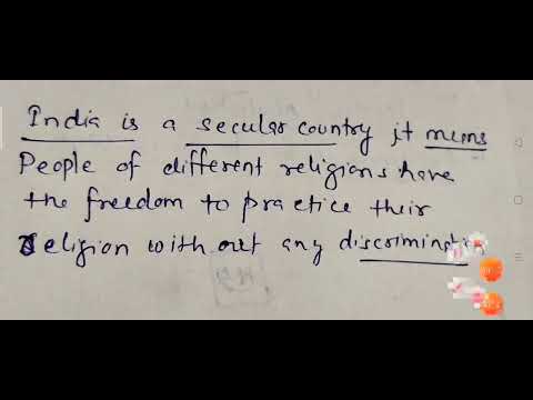 Meaning of India is a SECULAR Country. CIVICS Class 6 Chapter 2 Diversity and Discrimination