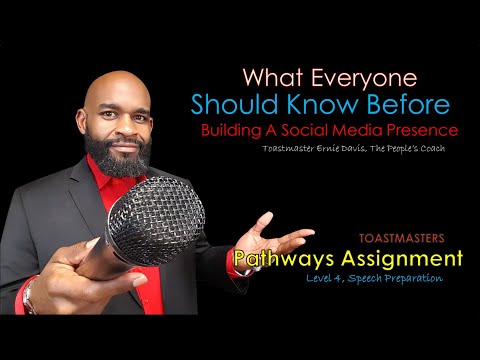 Before Building Your Social Media Presence | Toastmasters Speeches | Ernie Davis #ThePeoplesCoach