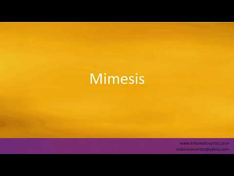Pronunciation of the word(s) "Mimesis".