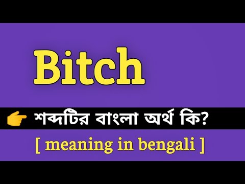 Bitch Meaning in Bengali || Bitch শব্দের বাংলা অর্থ কি || Bengali Meaning Of Bitch