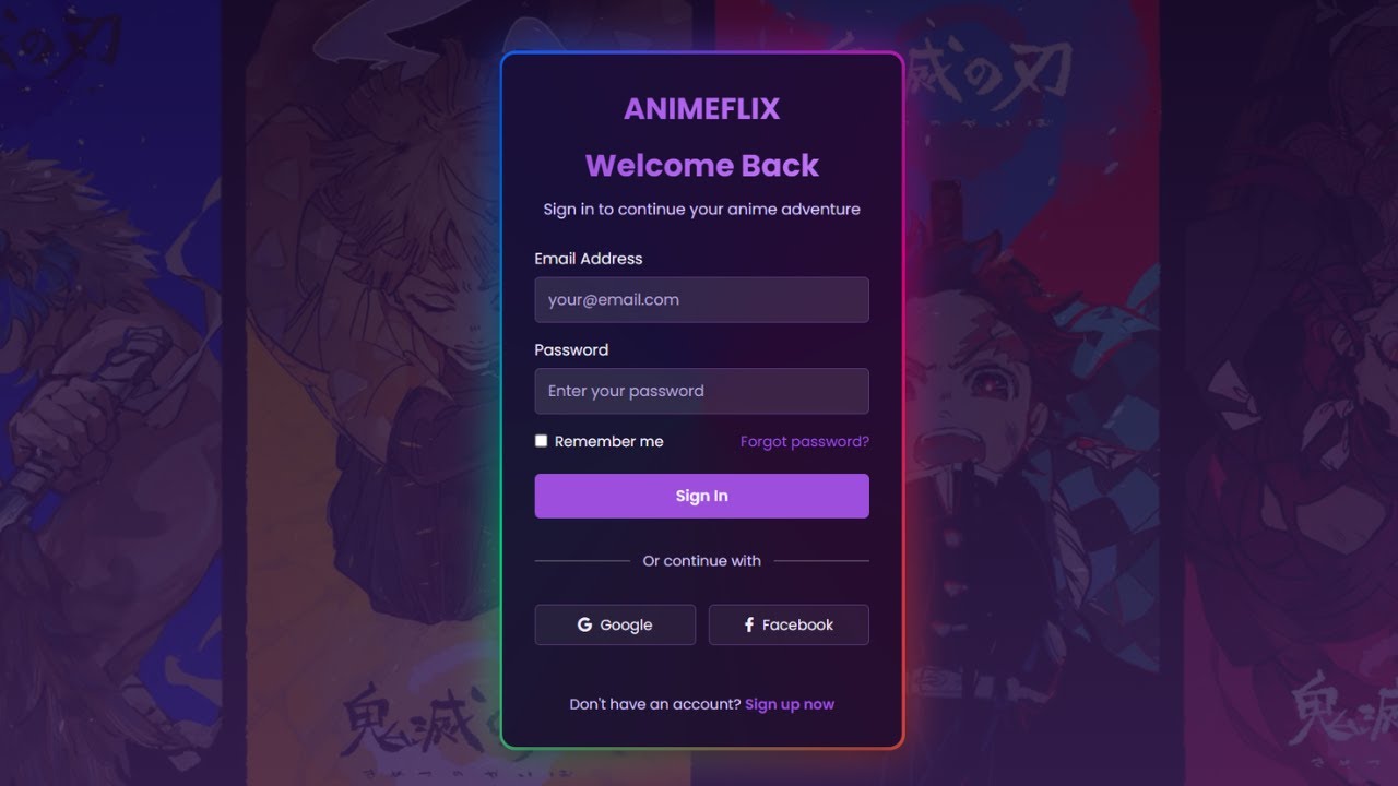 ANIMATED GLOW BORDER EFFECTS LOGIN FORM USING HTML & CSS ONLY! | #26