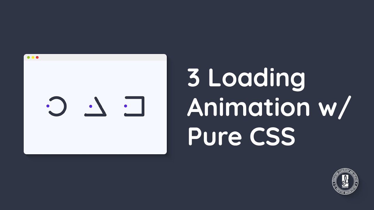3 Different Loading Animations only with HTML & CSS (Pure CSS) - Live Coding | EL Creative Media