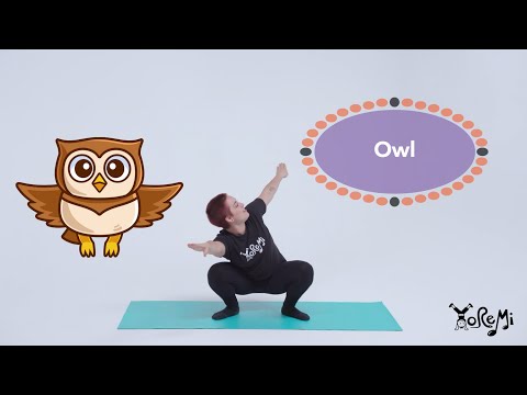 Owl (Deep Squat & Gentle Twist) | Kids Yoga, Music and Mindfulness with Yo Re Mi
