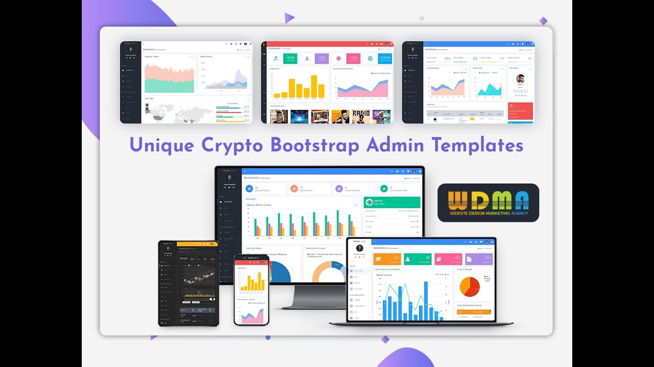 Unique Responsive– Fully Responsive Dashboard Template .