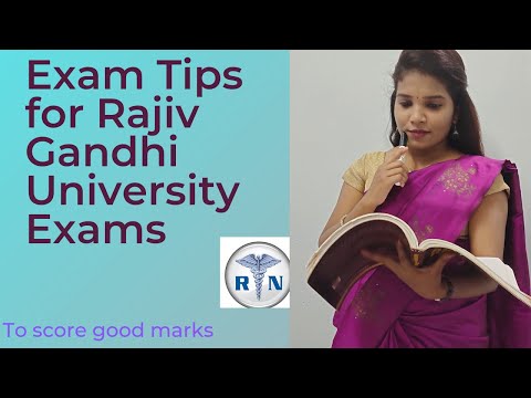 Exam Tips for Rajiv Gandhi University Nursing Exams