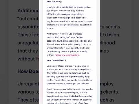 Maxifyfx Ltd Reviews(Maxifyfx.com Fraud & Scammers)