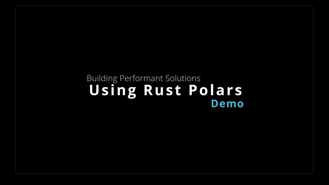 ⚡ Lightning Fast Data Analysis in Rust with Polars