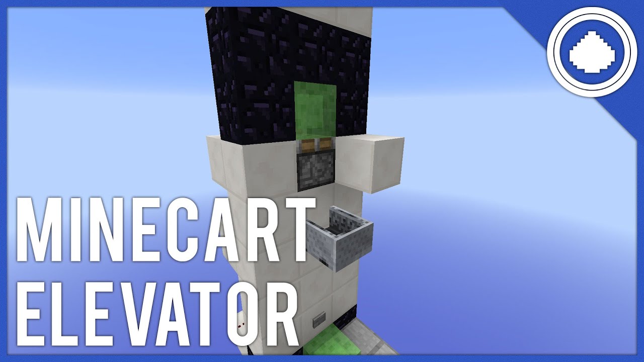 Simple & Compact Minecart Slime Block Elevator (Minecraft Tutorial)