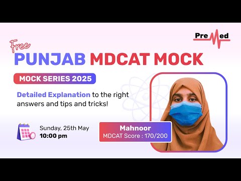 Free Provincial MDCAT Mocks 2025 - Punjab Mock Discussion Class (According to syllabus by PMDC)