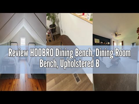 Review HOOBRO Dining Bench, Dining Room Bench, Upholstered Bench, with PU Leather Padded Seat, Steel
