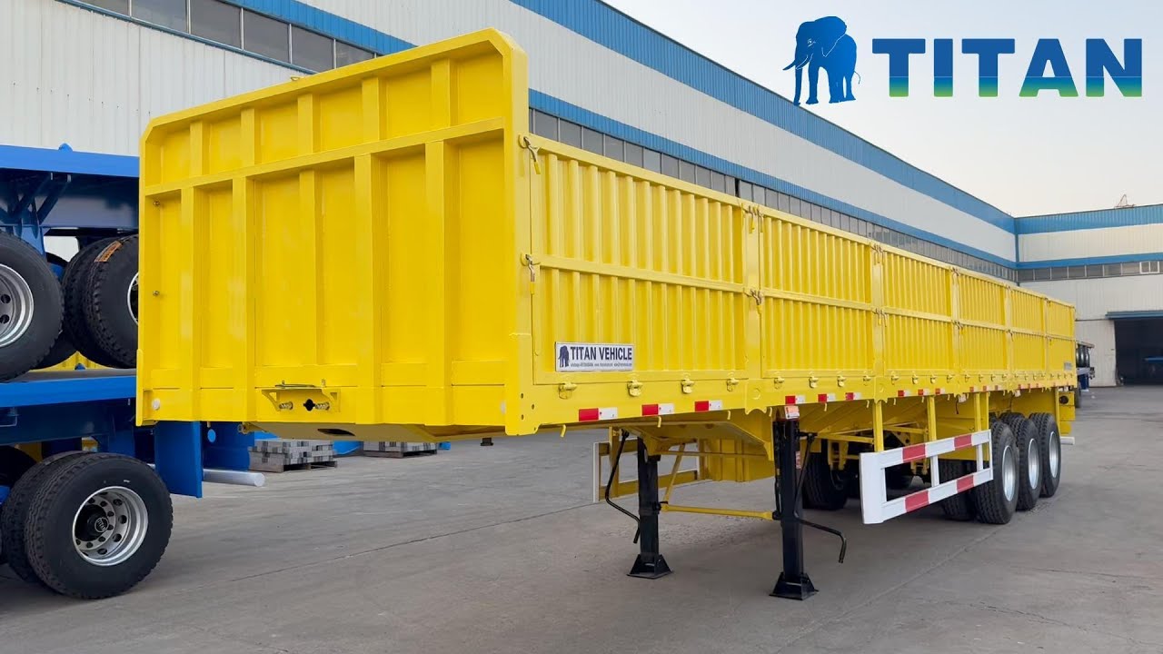 Video of Tri Axle Sidewall Cargo Semi Trailer for Sale