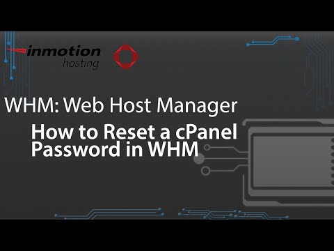 Resetting the cPanel Password in WHM – InMotion Hosting Support Center