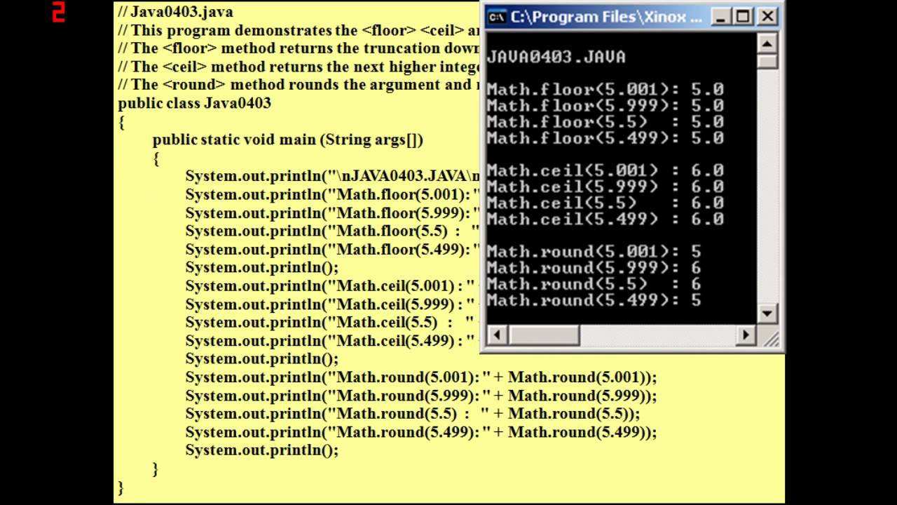 Java Tutorial 6 - Java's Built in Math Class