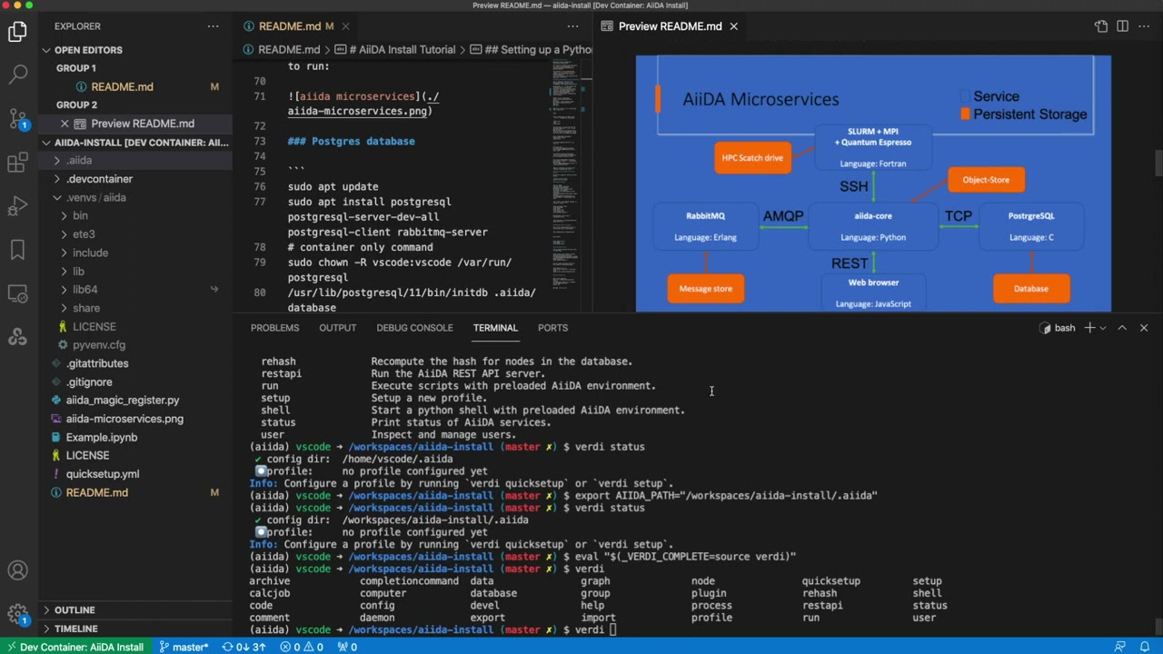 AiiDA Installation Tutorial (AiiDA virtual tutorial 2021)