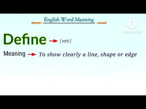 english words with meaning | What is the meaning of define