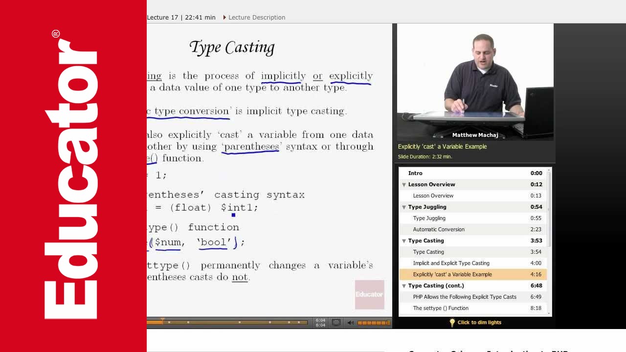 PHP: Type Casting