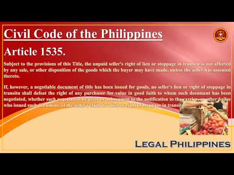 Civil Code of the Philippines, Article 1535