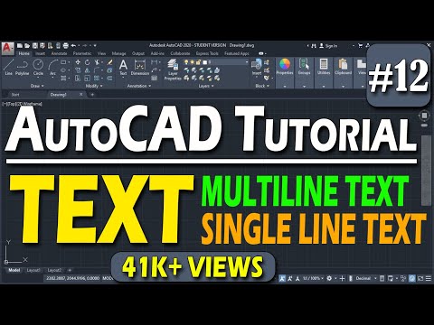 Learn 12 | Text Multiline Text Single line Text in AutoCAD DeepakVerma dp - Mind Luster