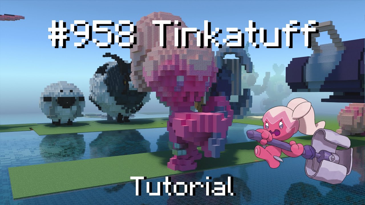 How to build a Pokémon Tinkatuff in Minecraft (Tutorial) - マイクラビルダーズ